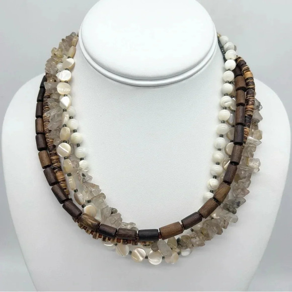 Silpada | Jewelry | Silpada Wood Rutilated Quartz Mother Of Pearl Wood ...